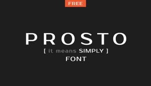 Free Font: Prosto › FreeTypography