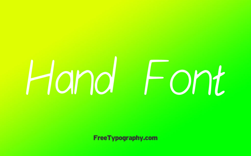 Free Font: Hand Font › FreeTypography